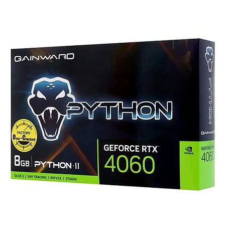 Видеокарта 8 GB Gainward RTX 4060 PYTHON II OC NE64060S19P1-1070V ...