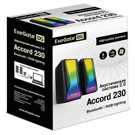 Акустическая система ExeGate Accord 230 Black купить в Алматы по выгодной цене | интернет ...